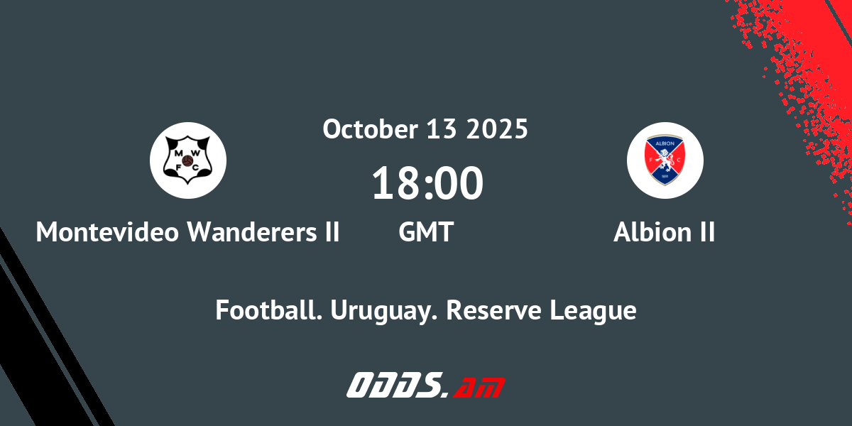 Montevideo Wanderers II - Albion II. Odds Comparison. Uruguay. Reserve ...